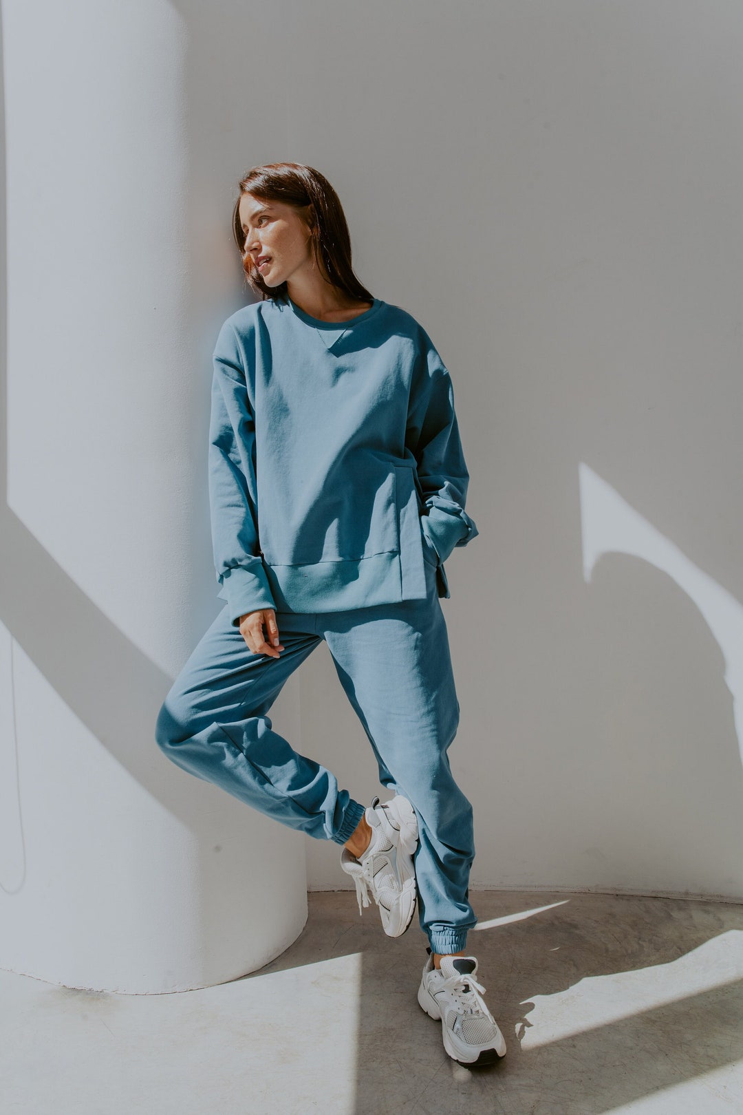 Women's Tracksuit of Three-strand Fabric/ Oversize Tracksuit for Woman ...