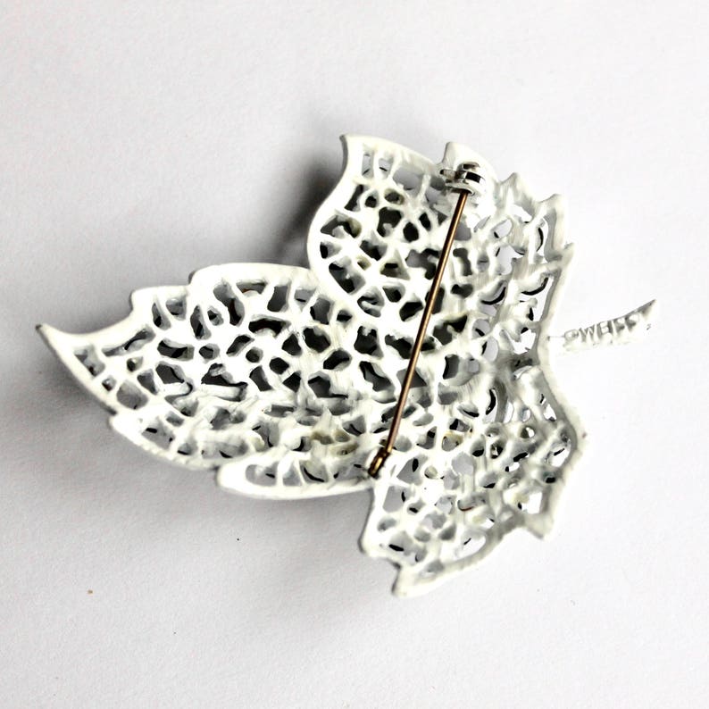 Vintage Maple Leaf Pin Brooch Stamped Weiss - Etsy