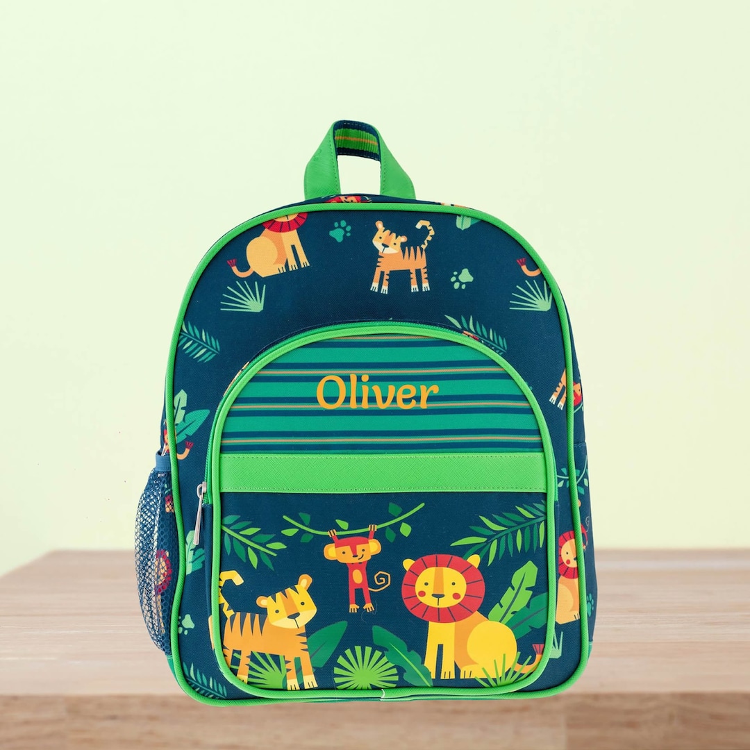 Personalised Children's Backpack With Jungle Animals Design Safari ...