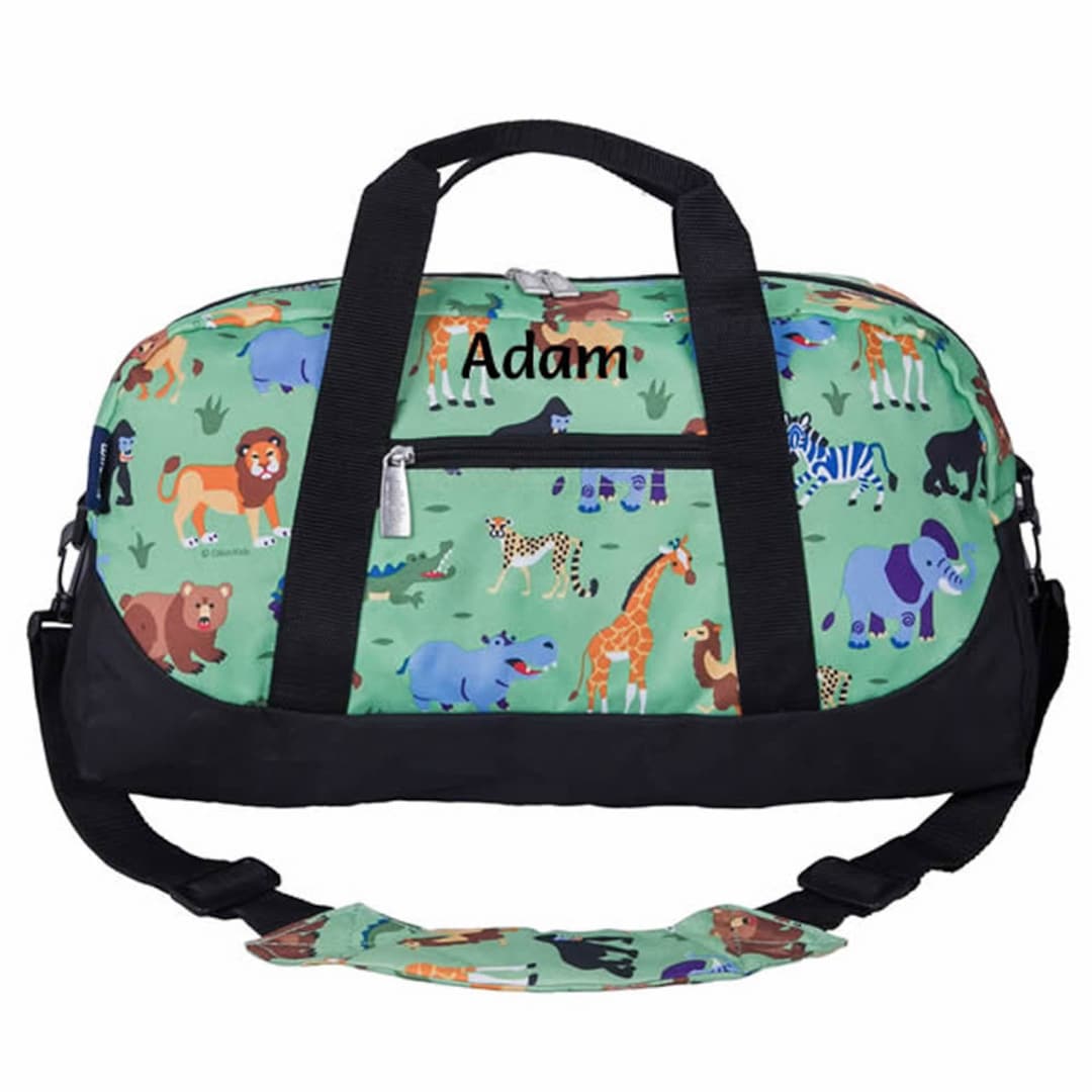 Personalised Kids Duffle Bag With Jungle Design Child Sports Bag With ...