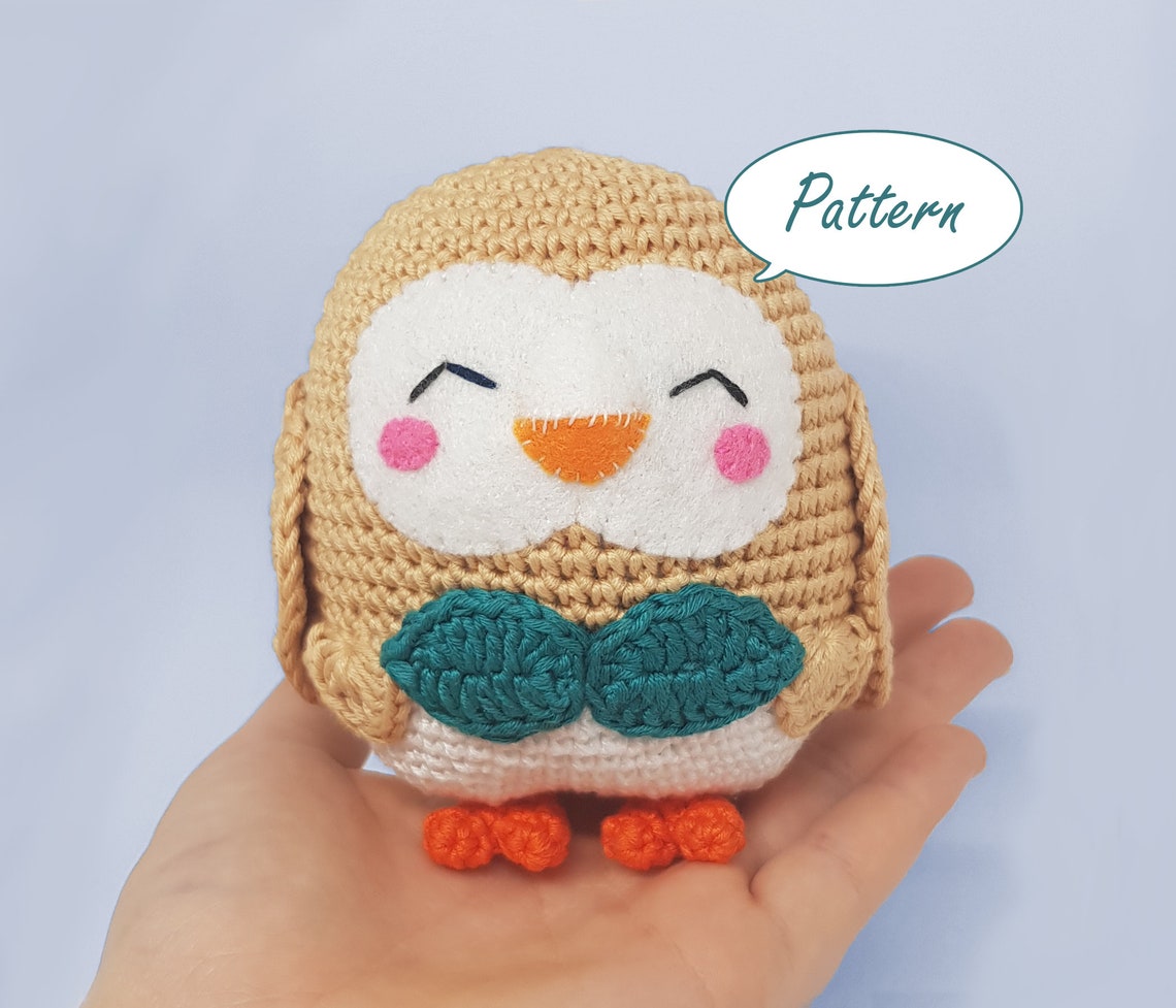 Download Pattern: Amigurumi Rowlet Crochet Owl Plush PDF | Etsy