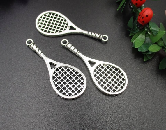 10pcs 48x20mm Silver Tennis Racket Charms-p1900-b | Etsy