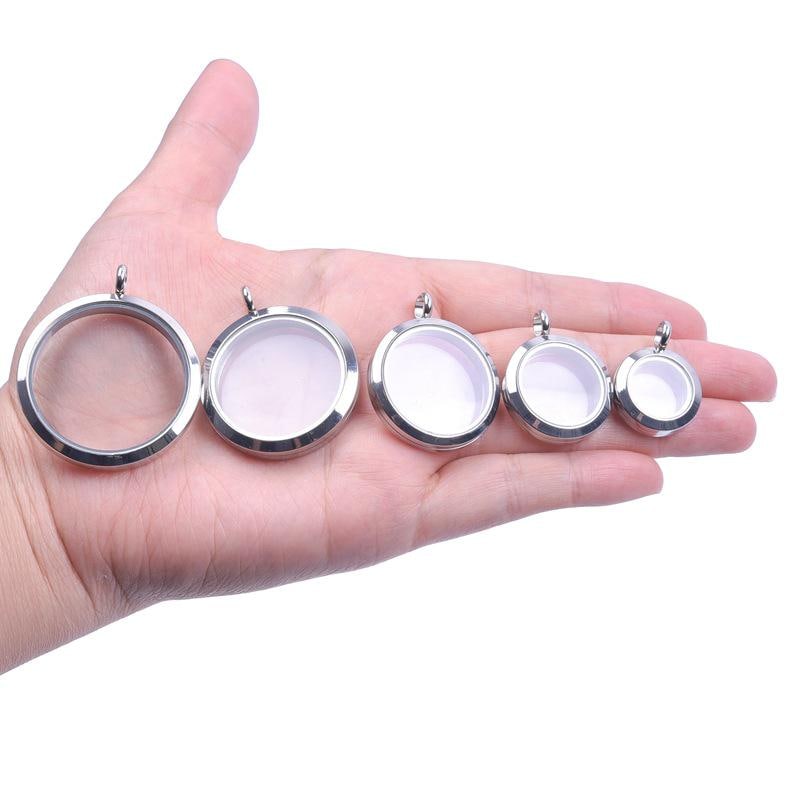 Round Stainless Steel Floating Glass Locket,5 Sizes Available-p2666 - Etsy