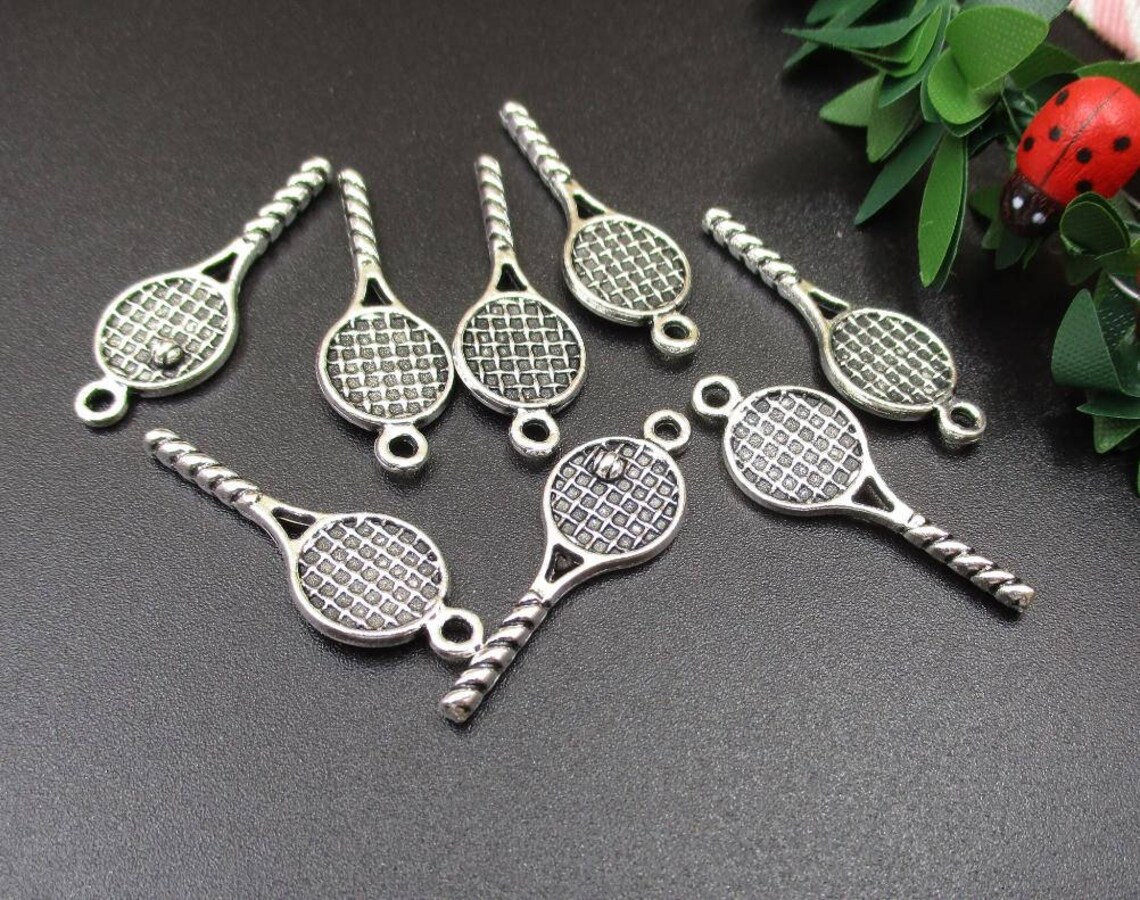 10pcs 29x10mm Silver Tennis Racket Charms-p1836-b - Etsy