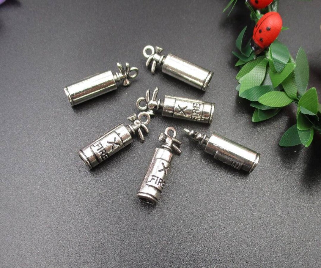 10PCS 22x8mm Silver Fire Extinguisher Charms 3d-p1765-b - Etsy
