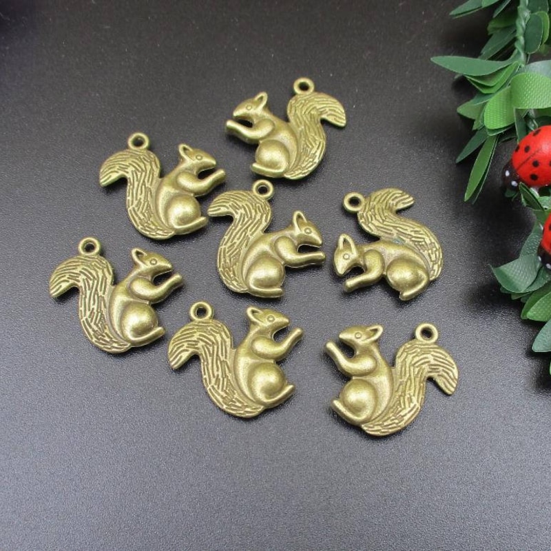 Squirrel Charms - Etsy