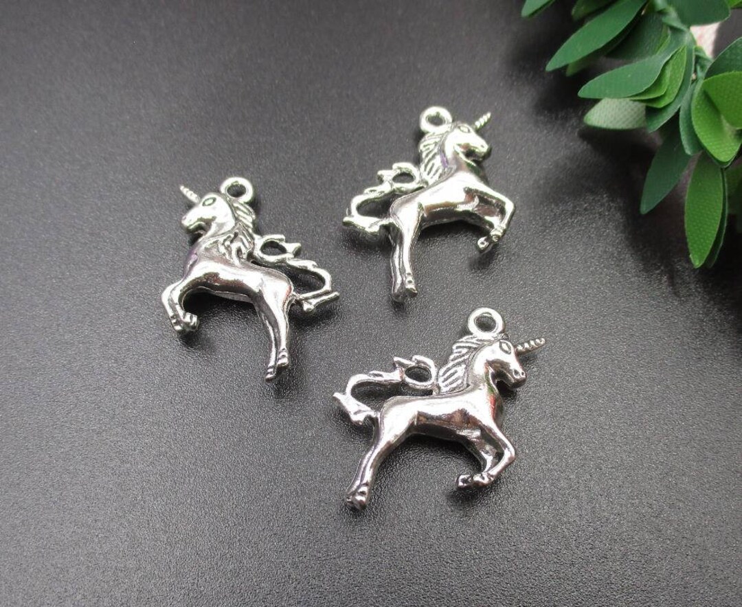 10pcs 20×23mm Unicorn Charms Antique Silver Tone 2 Sided-p1946-b - Etsy