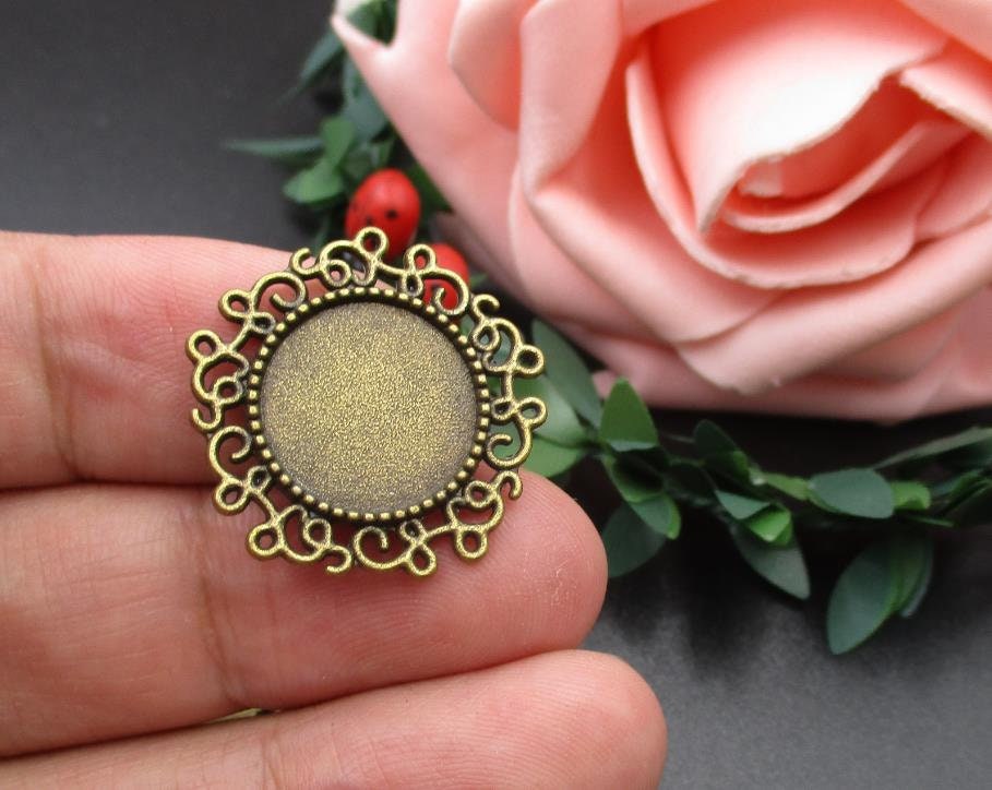 10pcs 14mm Round Cabochon Base Setting Round Image Cabochon | Etsy