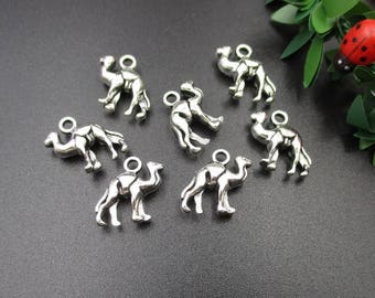 20pcs Camel Charms Desert Charms Animal Charms Antique Silver Tone ...