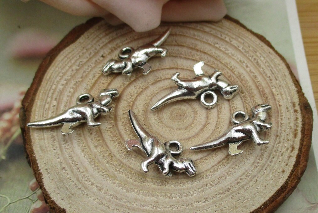 20PCS 2110mm Silver Dinosaur Charms-p1405-b - Etsy