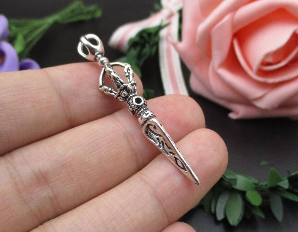 5pcs 50x10mm Scepter Sword Charmsantique Silver Tonemagic - Etsy Canada