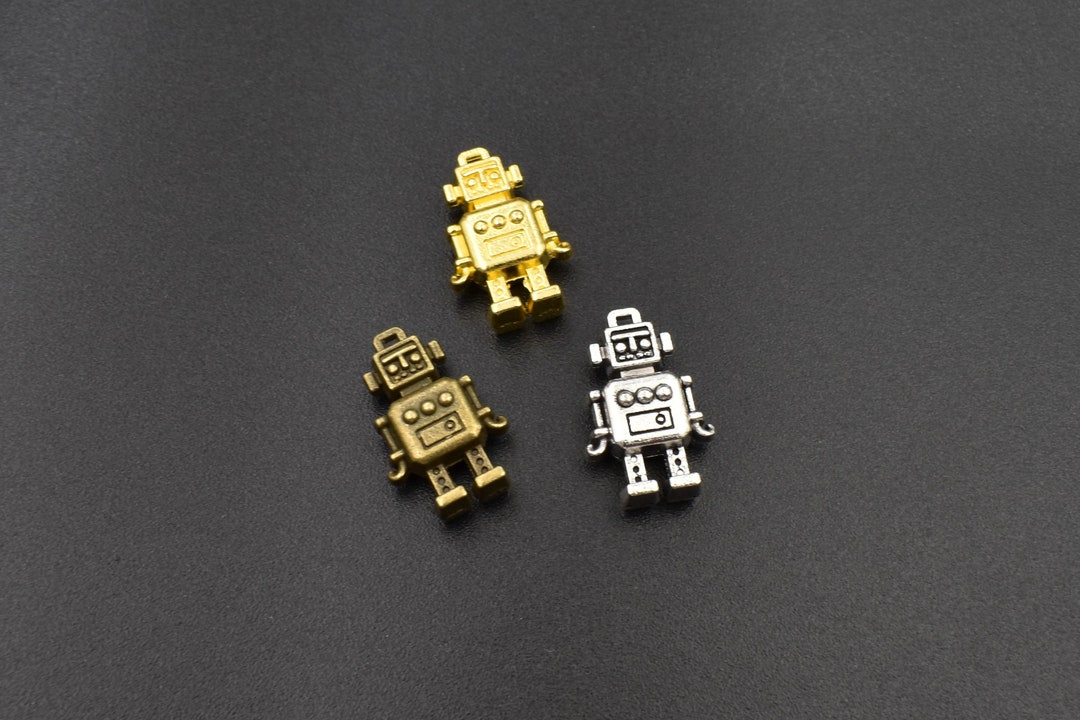 10pcs 18x12mm Robot Charms 3 Colors Available-p2268 - Etsy