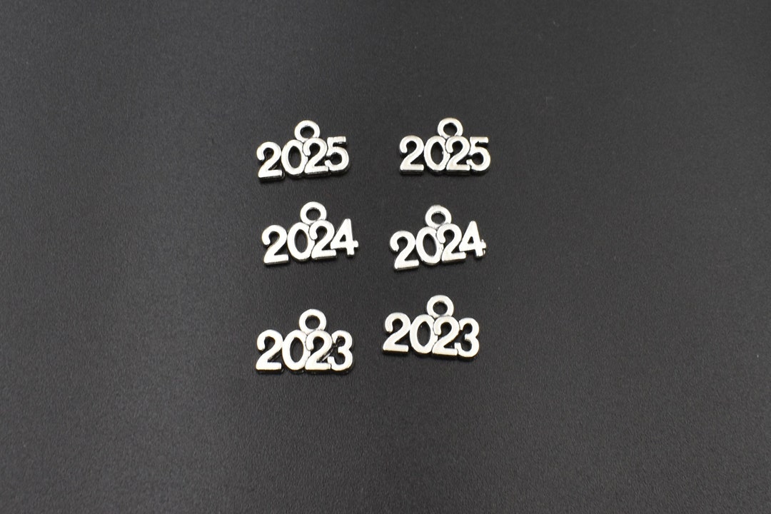 20pcs 13x10mm Silver Year Charms,2023 2024 2025-p2619 - Etsy