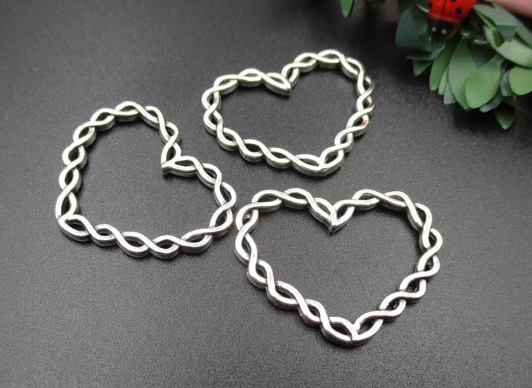 10pcs 34x28mm Winding Heart Frame Charms-p2057-b - Etsy