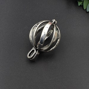 1pcs 21×21×29mm Big Gem Cage Pendant,cage Charm Max for 18mm Pearls or ...