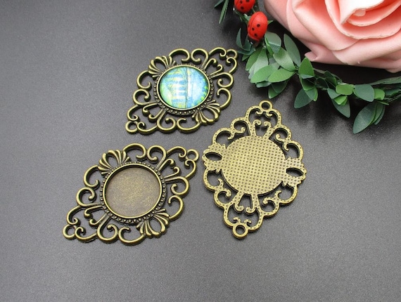 5pcs 18mm Round Cabochon Base Setting 18mm Bezel | Etsy