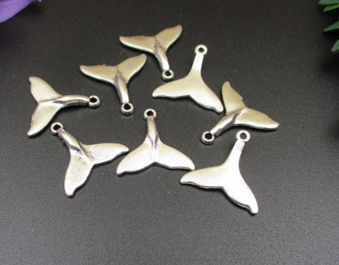 20PCS 19x22mm Whale Tail Charms Antique Silver Tone-p1569-b - Etsy