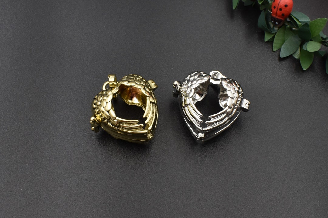 1pcs 14×25×30mm Wing Cage Pendant,cage Charm for 18mm Flat Beads,2 ...