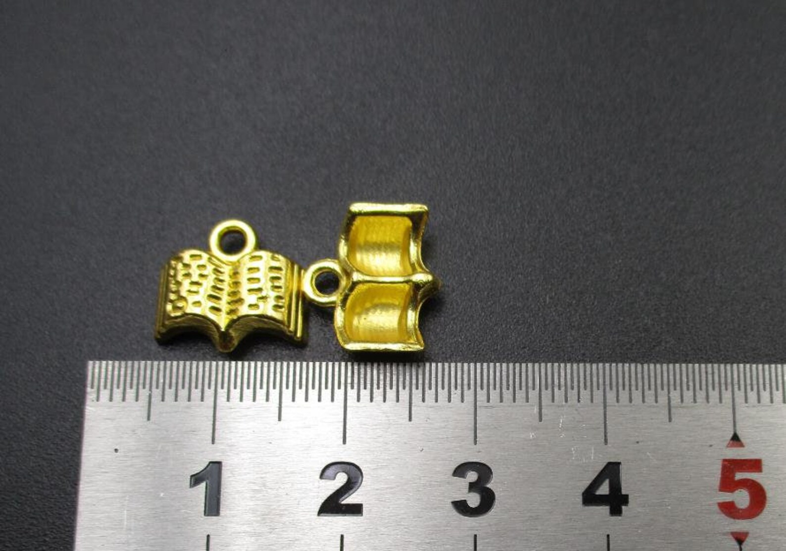 20pcs 12x11mm Golden Book Charms Cute Little Opened | Etsy