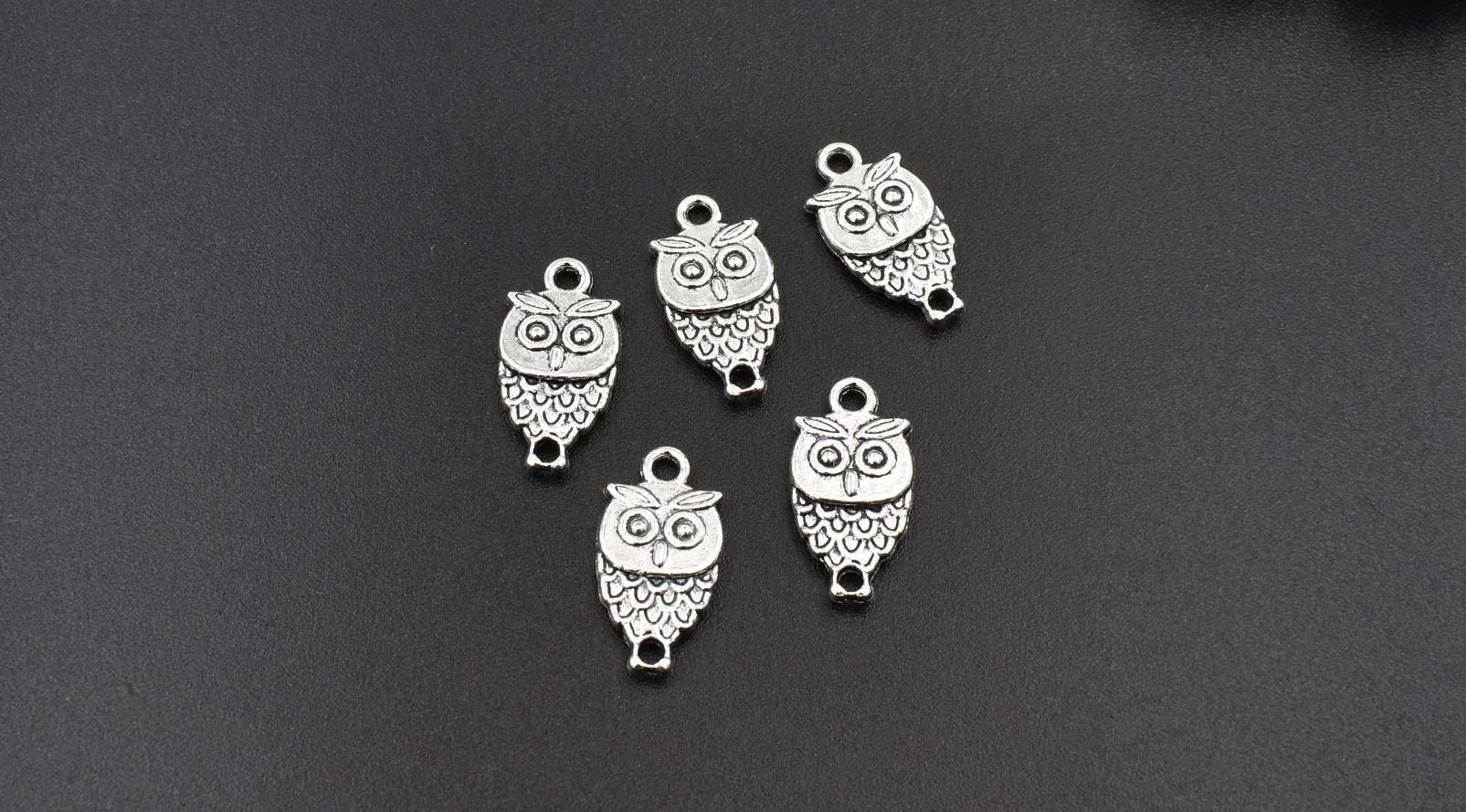 20PCS 20x11mm Silver Little Owl Charms 2 Sided-p1612-b - Etsy UK