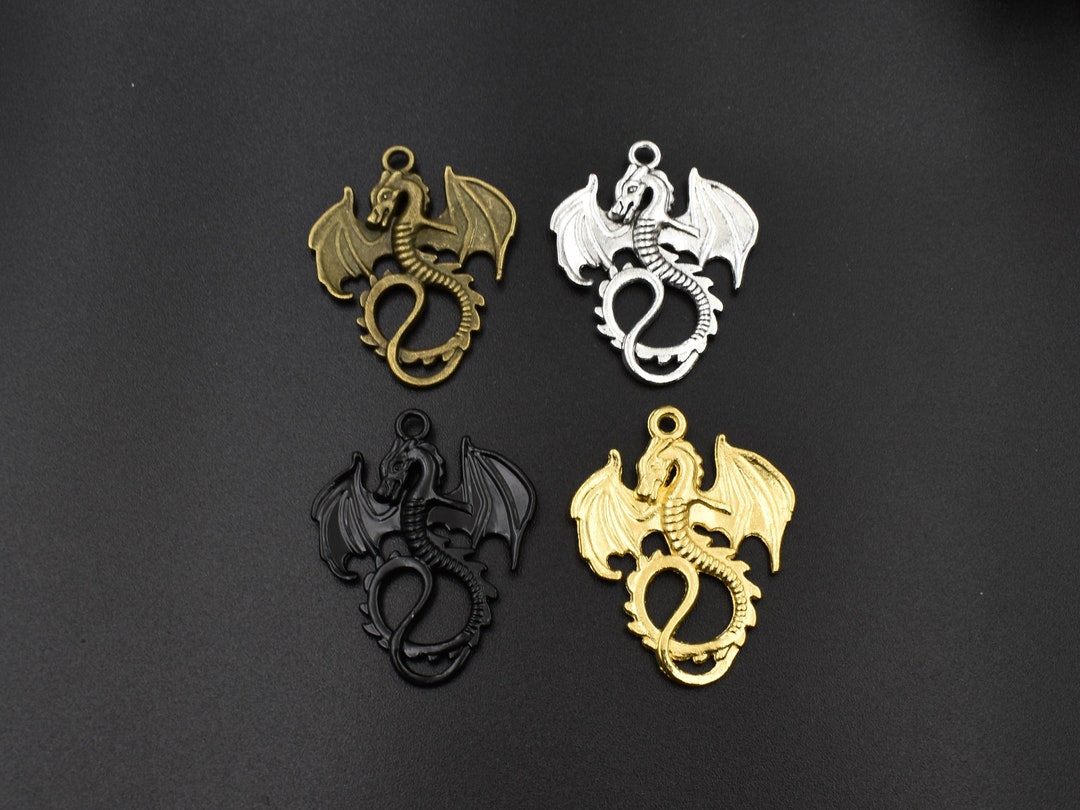10pcs,28×35mm Dragon Charms,flying Dragons,4 Colors Available-p1258 - Etsy