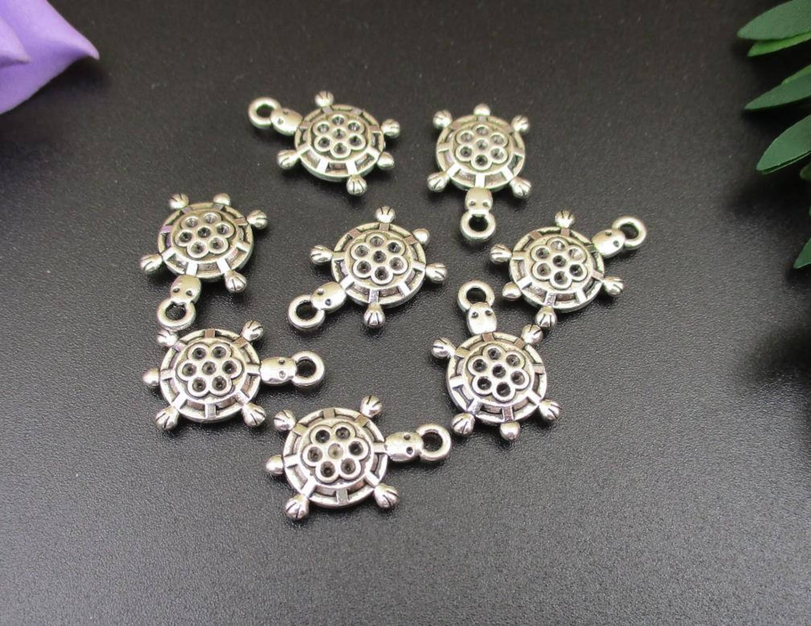 20pcs 12x19mm Little Turtle Charms Antique Silver Tone 2 - Etsy
