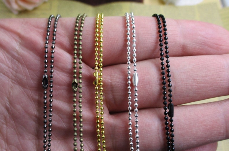 2pcs Length 70CM Small Bead Metal Chainbead Diameter - Etsy