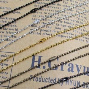 2pcs Length 70CM Small Bead Metal Chain,bead Diameter 1.5mm,necklace ...