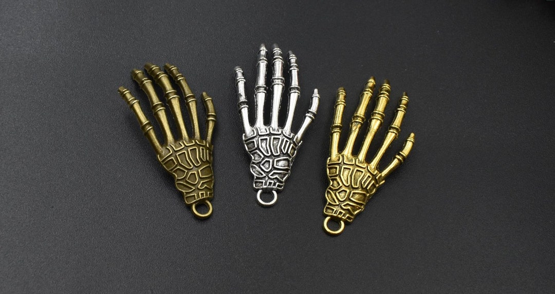 10pcs 18x41mm Skeleton Hand Charms,3 Colors Available-p1244 - Etsy