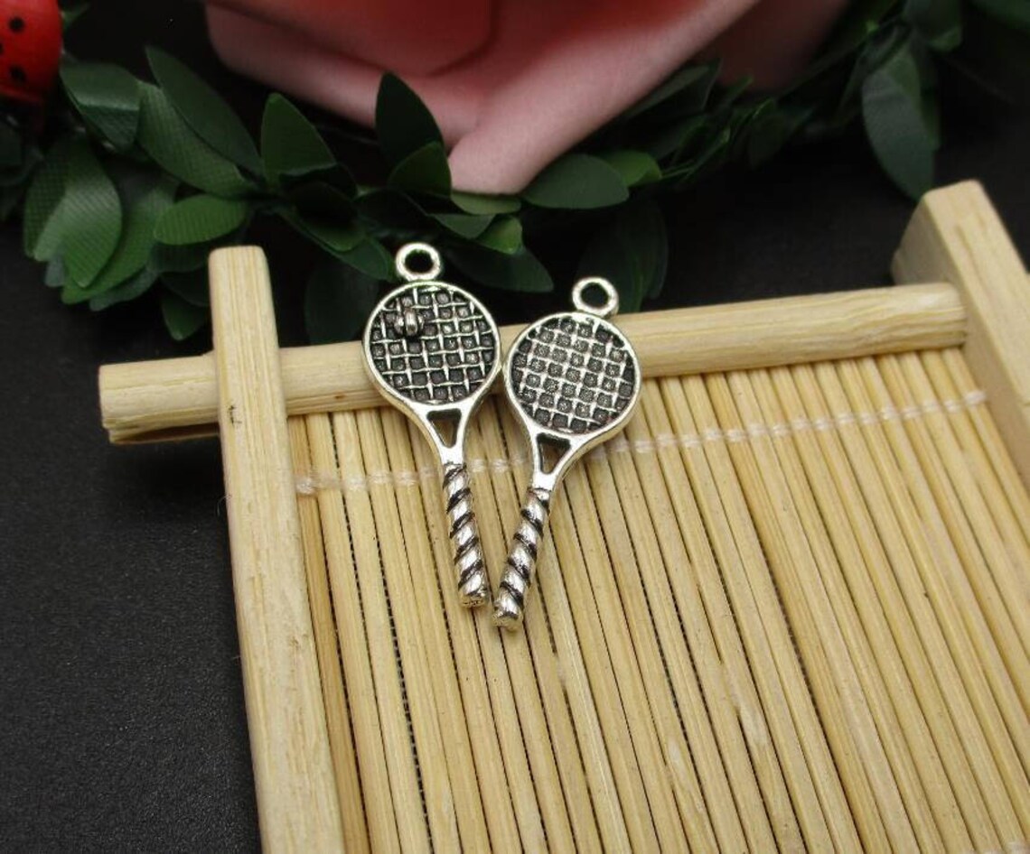10pcs 29x10mm Silver Tennis Racket Charms-p1836-b - Etsy