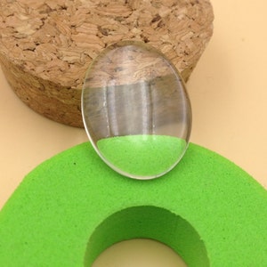10pcs Oval Glass Cabochon,domed Glass,clear Photo Glass-7 Dimensions ...
