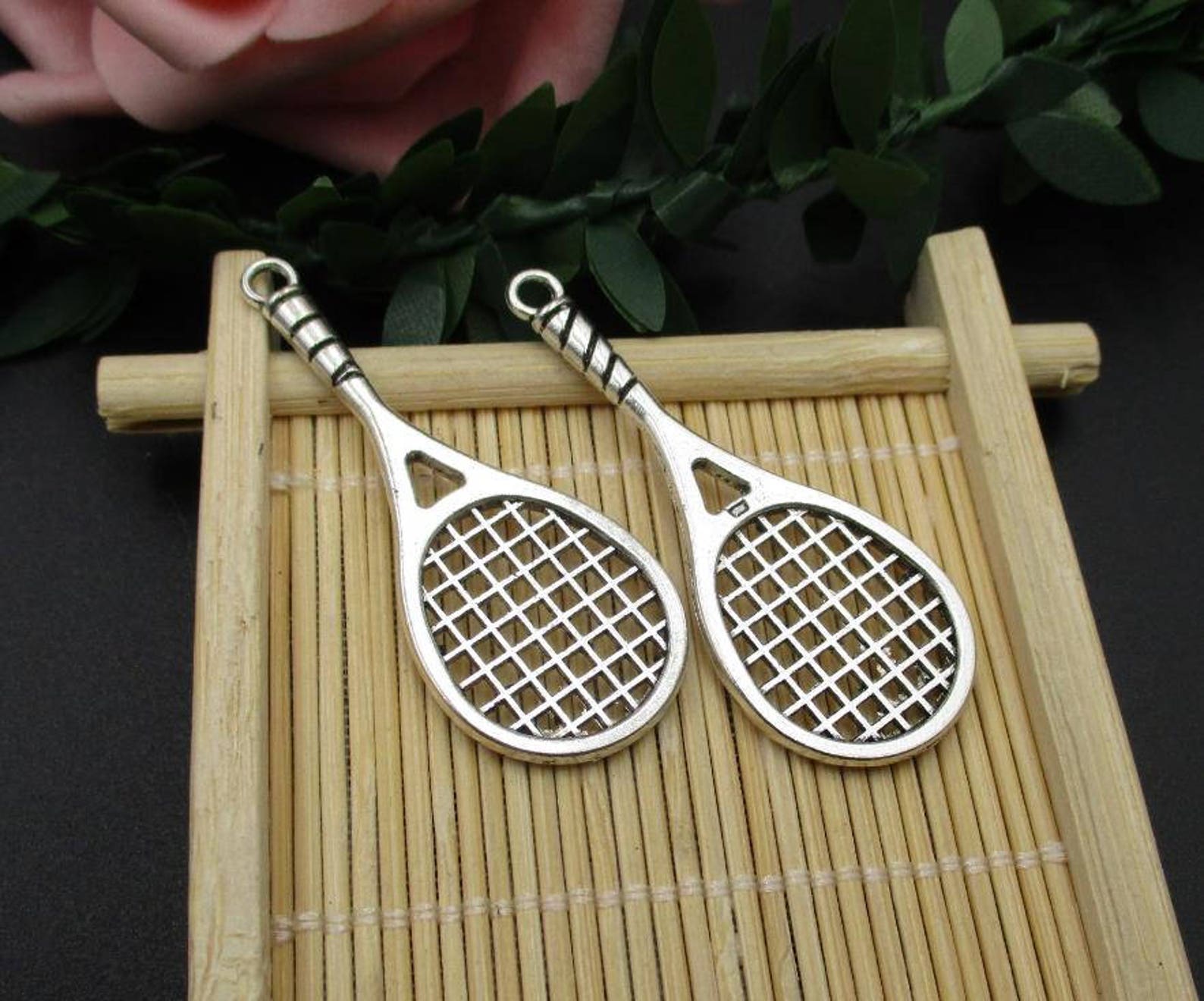 10pcs 48x20mm Silver Tennis Racket Charms-p1900-b - Etsy