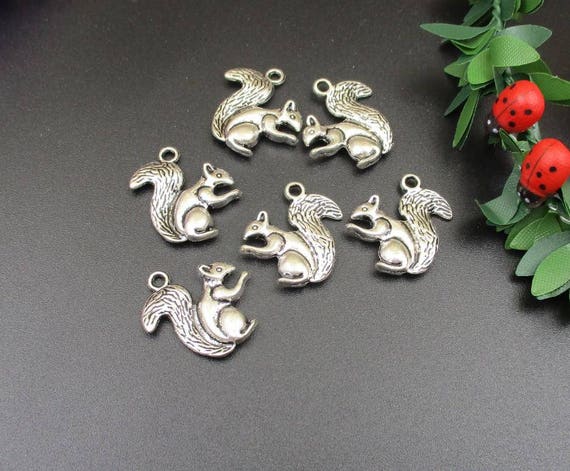 10pcs 20 X 21mm Silver Squirrel Charms P1729-b - Etsy