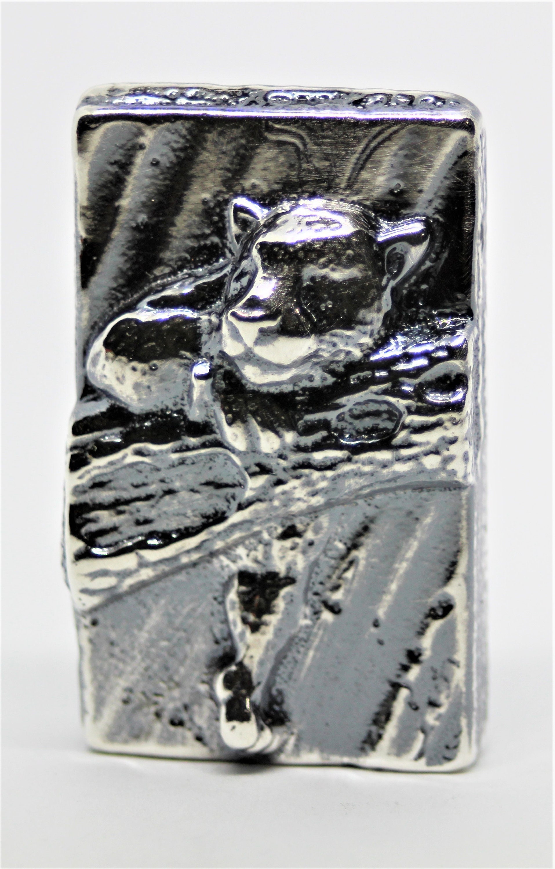 Hand Poured Silver Bar W/ Patina just Hanging - Etsy