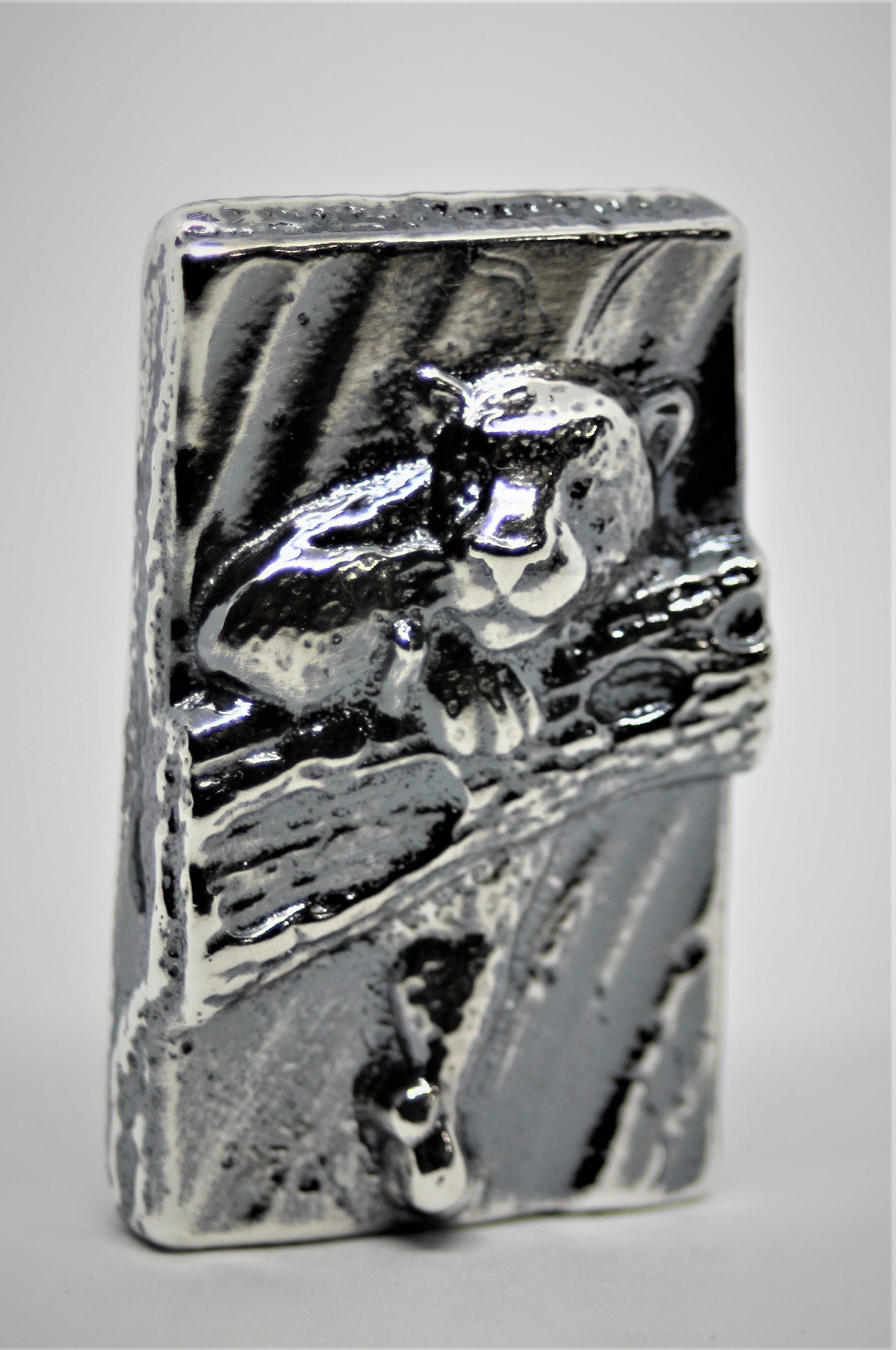 Hand Poured Silver Bar W/ Patina just Hanging - Etsy