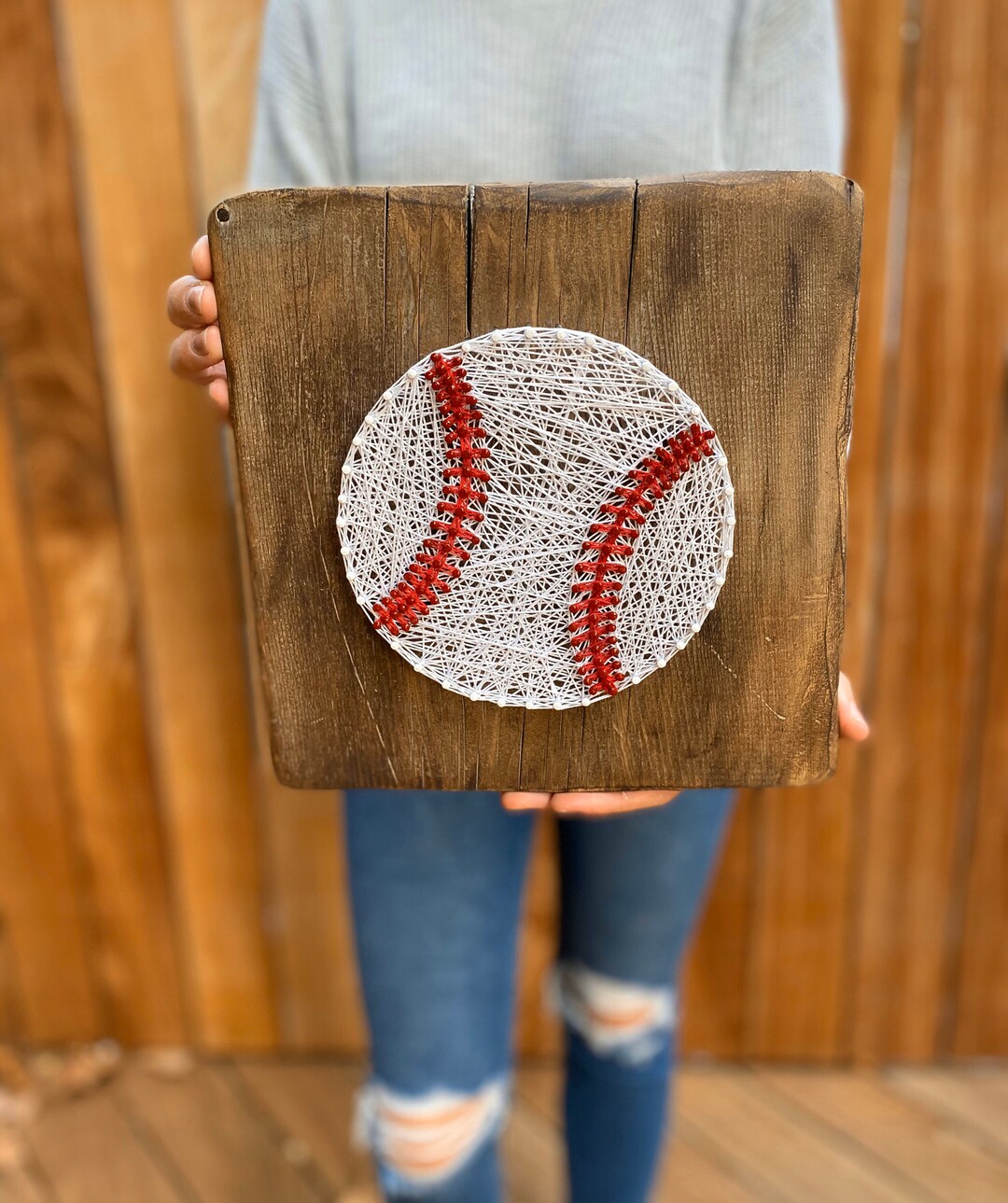 Baseball// Sports// Boy's Bedroom Decor// String Art// - Etsy