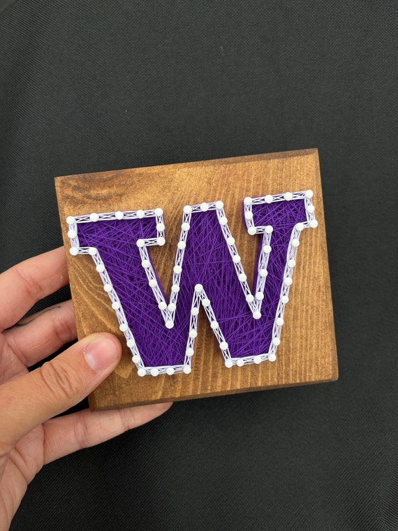 Mini UW Logo// University of Washington// Bookshelf Sign// - Etsy