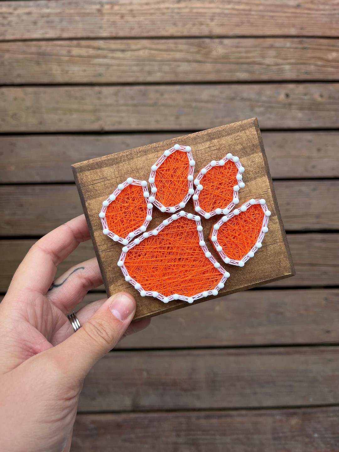 Mini Clemson Tigers Logo// String Art// Handmade// Wooden Sign - Etsy