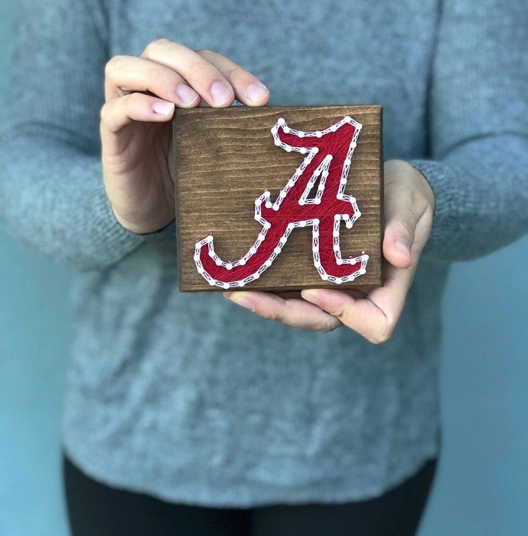 Mini Alabama Crimson Tide Logo// Mini College Football Logo// Bookshelf ...