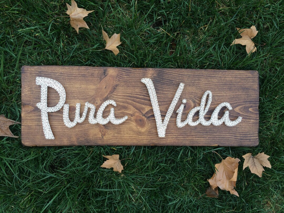 Pura Vida// Costa Rica// Pure Life// String Art// Handmade// Wooden ...