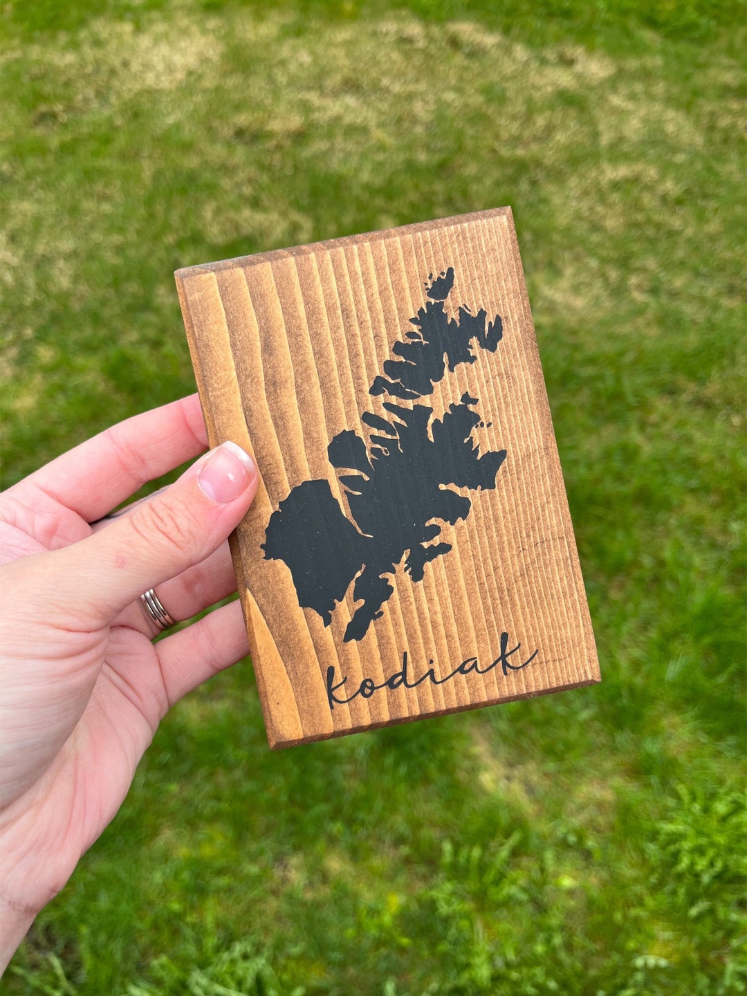Mini Kodiak Island Sign// Hand Painted// Handmade// Wooden Sign - Etsy