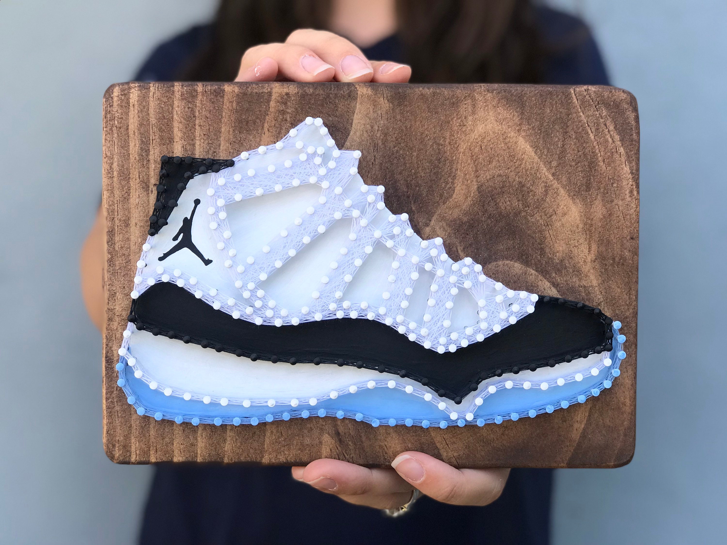 Air Jordan// Basketball// Customizable// String Art + Painted ...