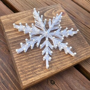 Mini Snowflake #2// String Art// Handmade// Wooden Sign - Etsy