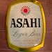 ASAHI Lager Beer Metal Serving Tray Advertising Sign Japan Logo Wall ...