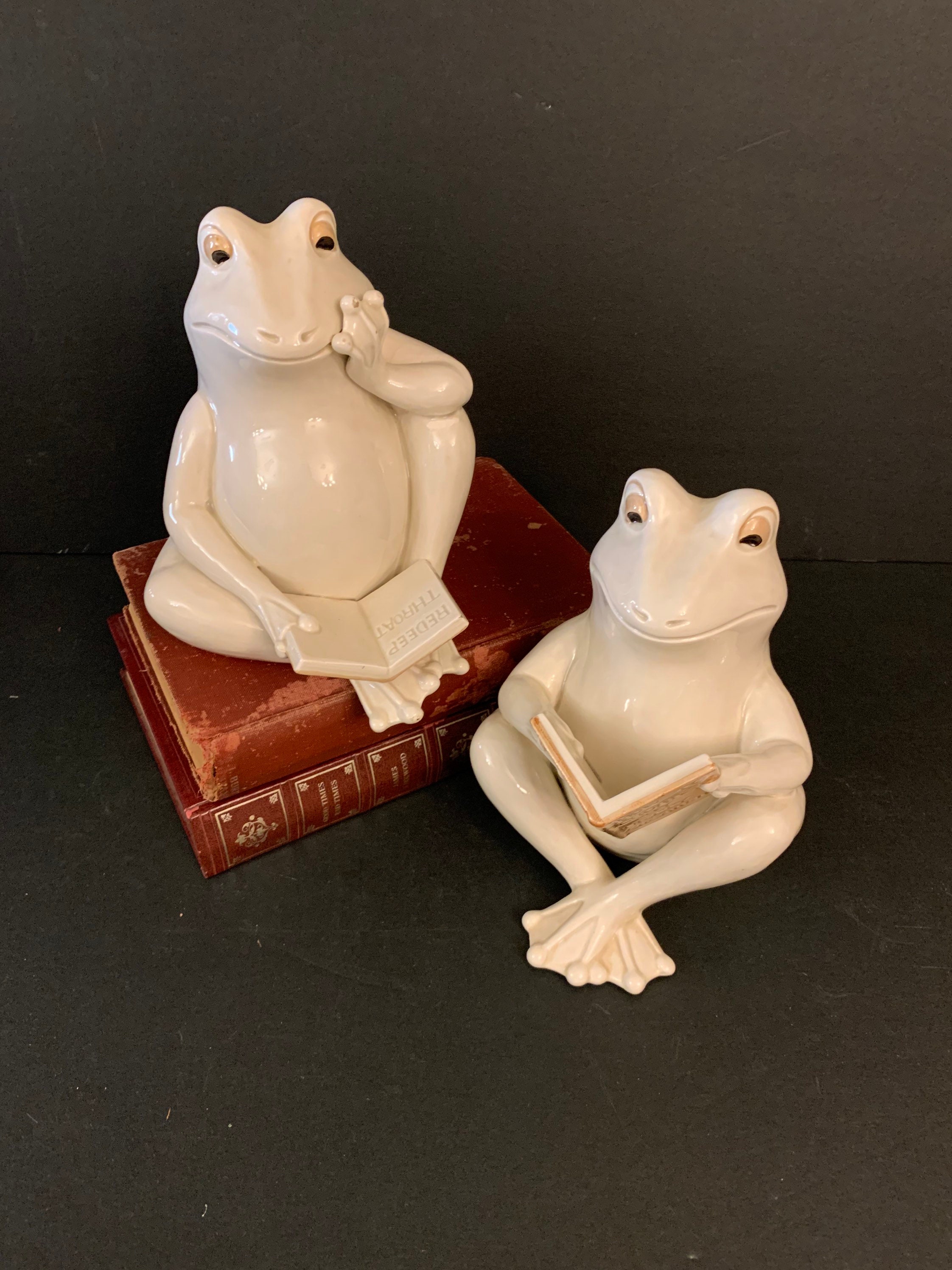 Pair Vintage Fitz Floyd Frog Bookends Ceramic Japan Frogs Figurines - Etsy