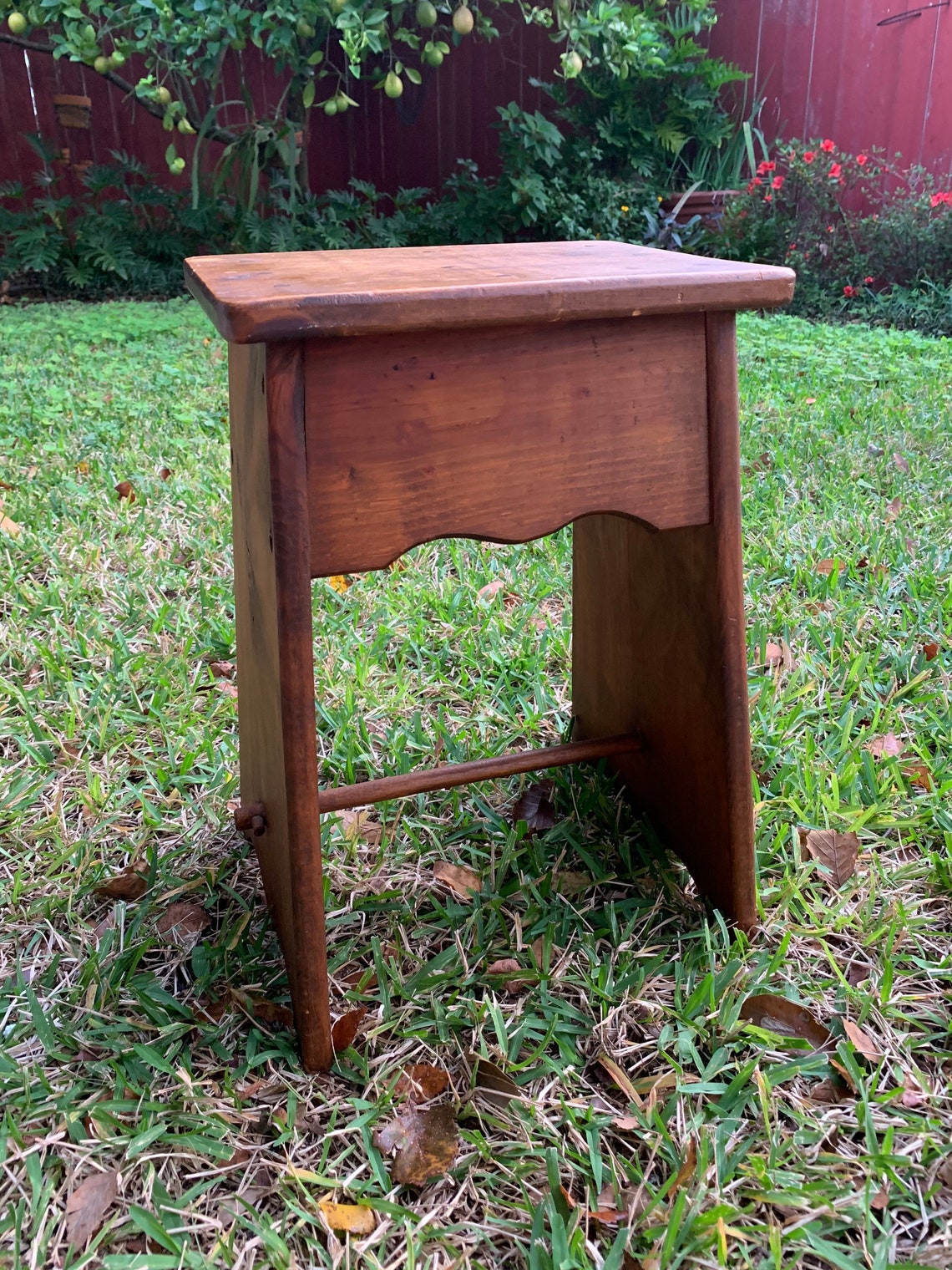 Primitive Wood Bench Stool Rustic Boho Farmhouse Antique - Etsy