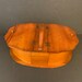 Vintage Wood Sewing Box Thread Lid Handle Oval Scalloped Edge - Etsy