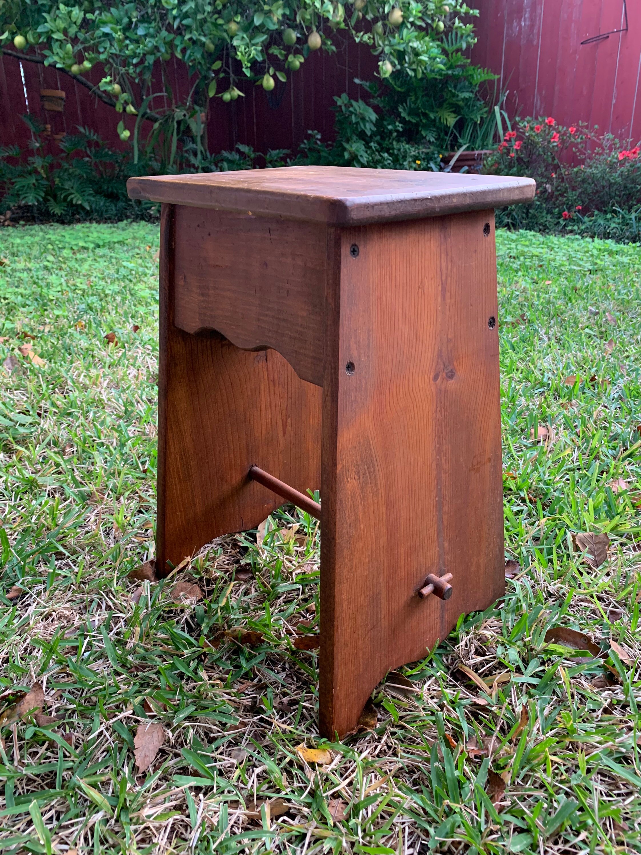 Primitive Wood Bench Stool Rustic Boho Farmhouse Antique - Etsy