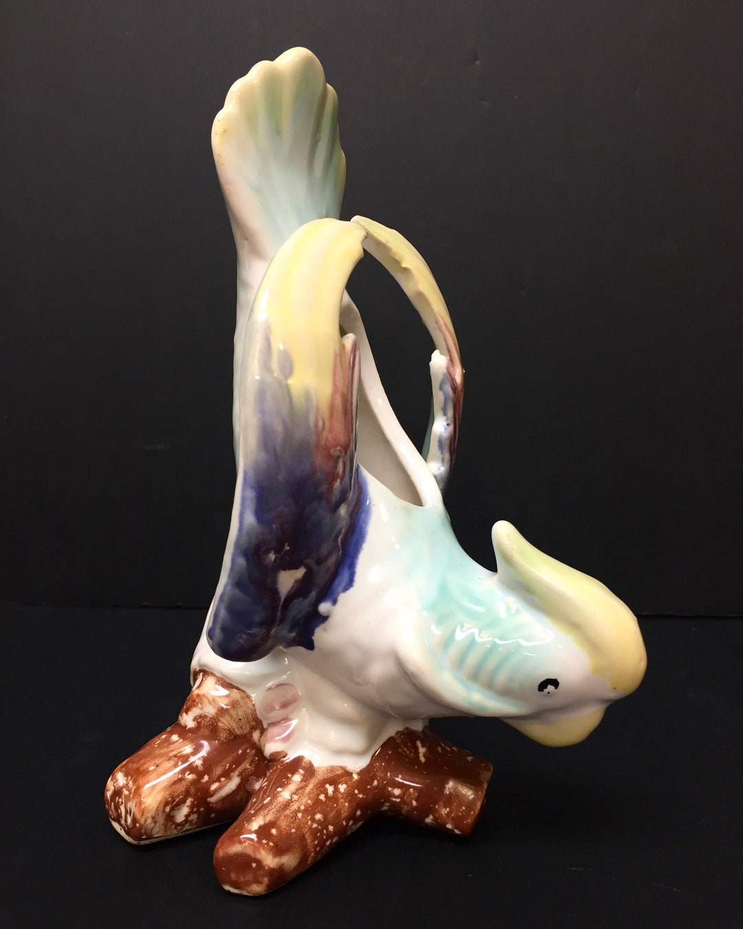 Ceramic Parrot Bird Wall Pocket Planter Vintage Pottery Vase - Etsy