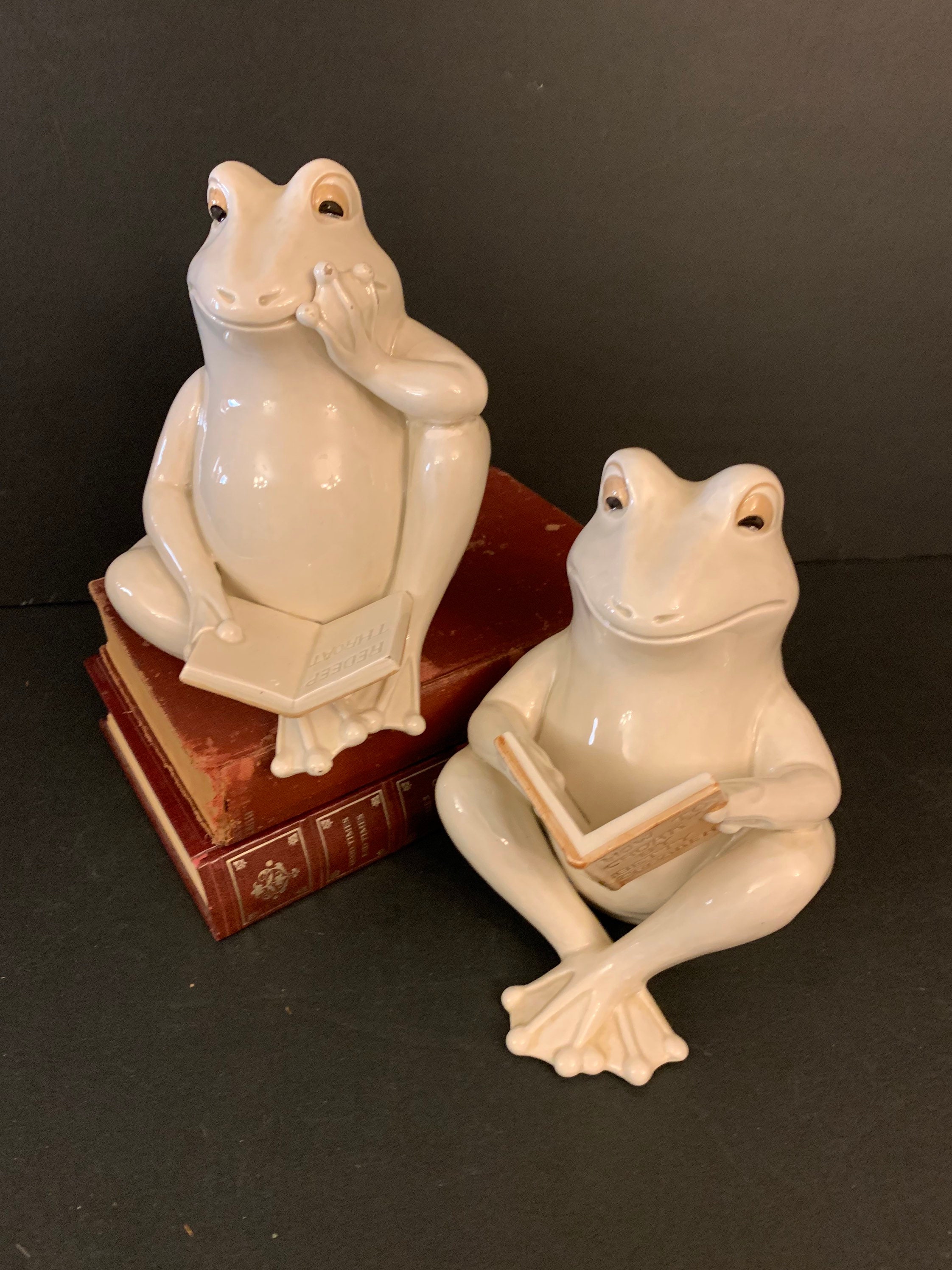 Pair Vintage Fitz Floyd Frog Bookends Ceramic Japan Frogs Figurines - Etsy